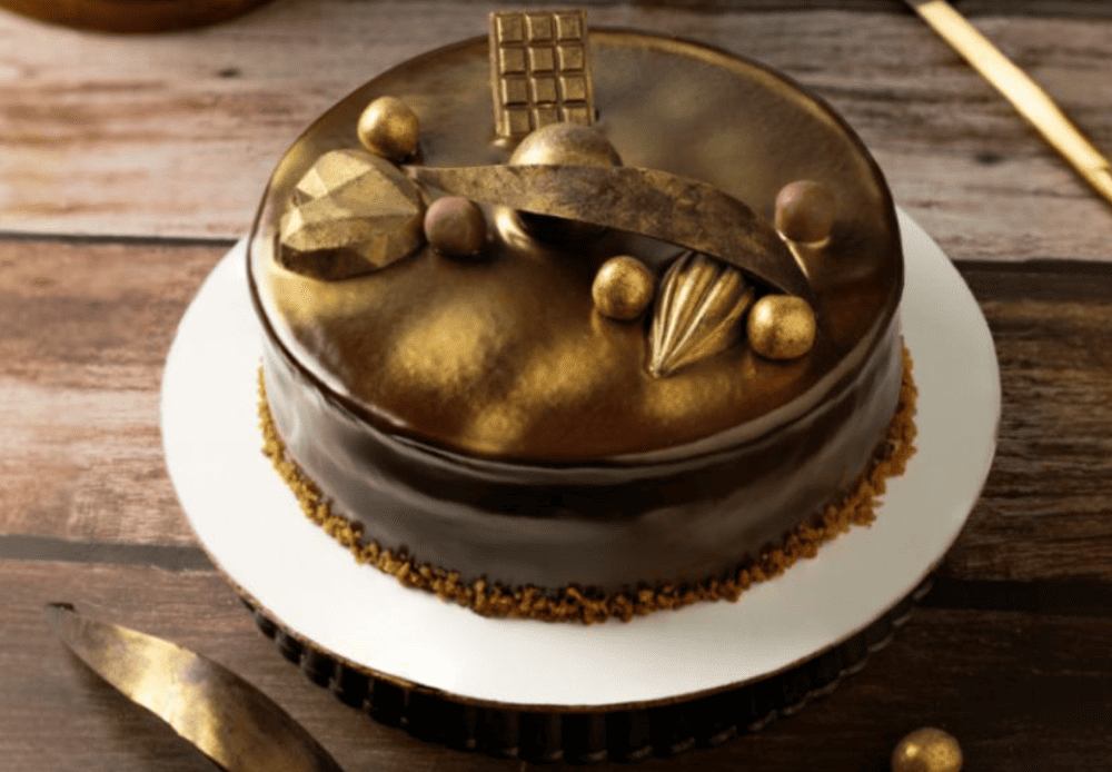 Golden Choco Delight (Eggless)